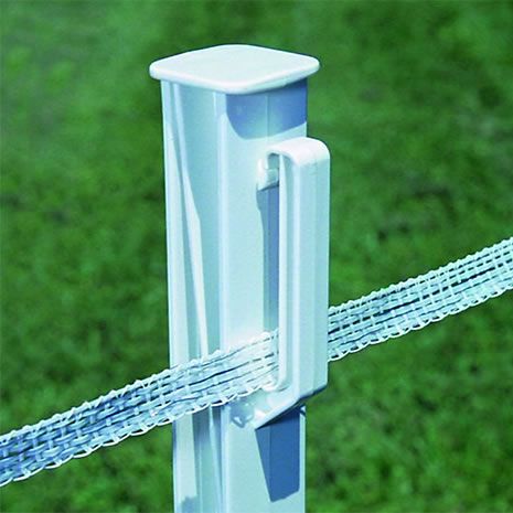 White Step-In Post | Electric Fence Wire | Zareba®